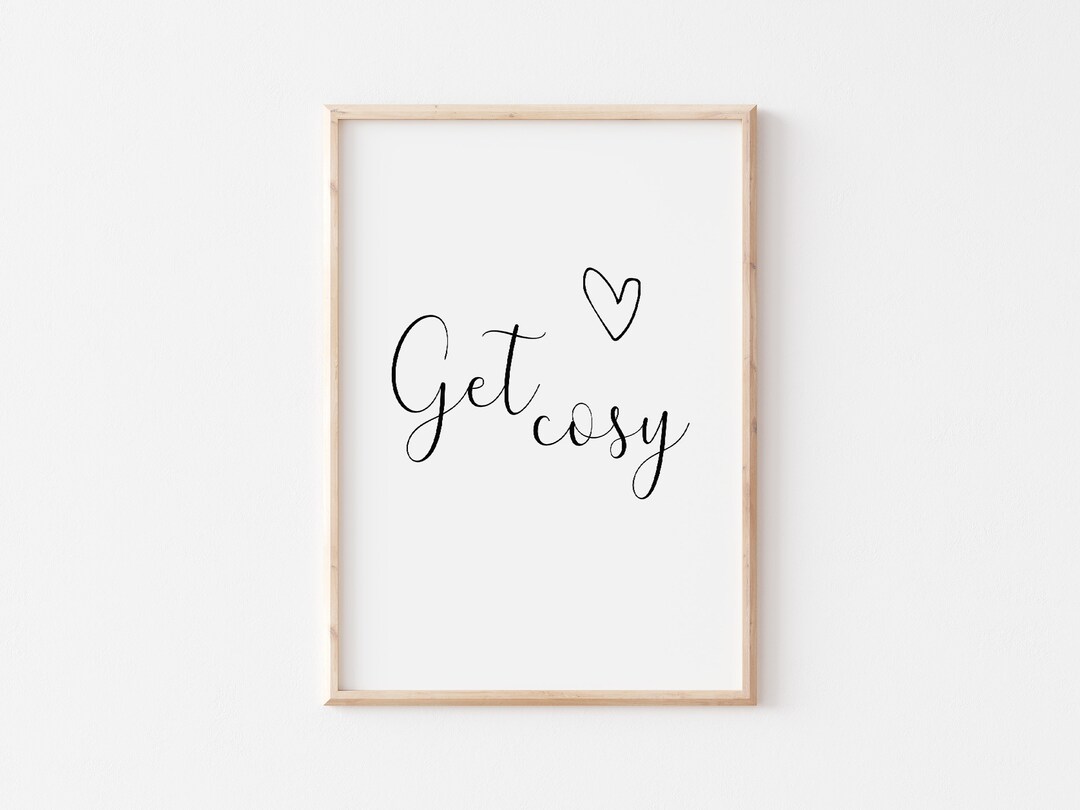 GET COSY // Typography Inspired Print Wall Print Living - Etsy