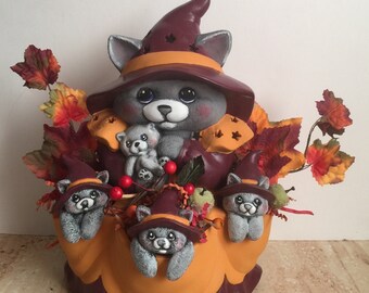 SIAMESE CAT Witch Art Sign Kitchen HALLOWEEN From Original - Etsy