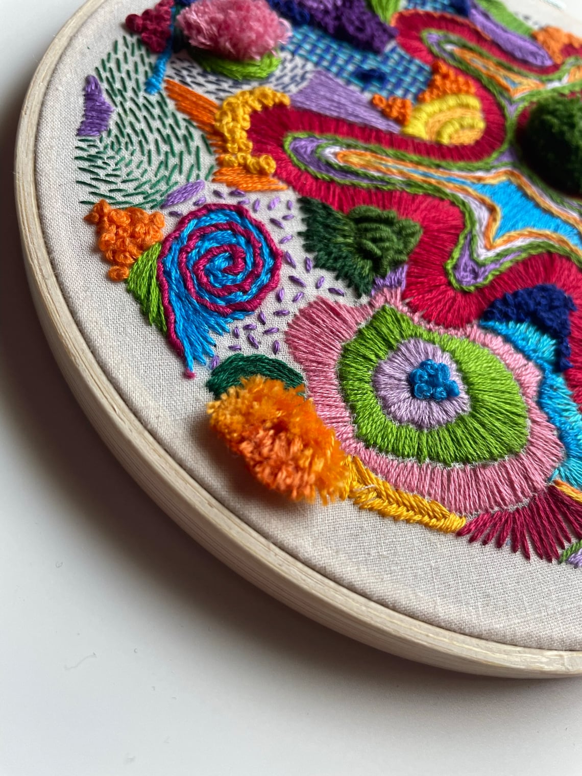 Abstract Embroidery Art - Etsy