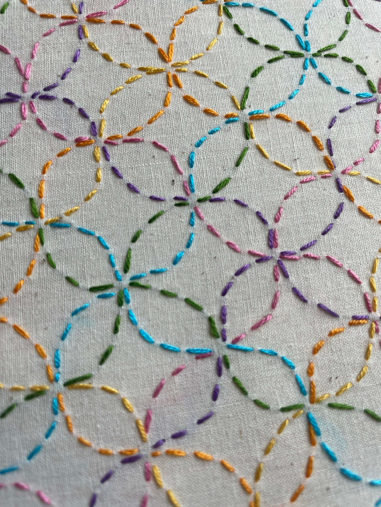 Geometric Embroidery Art - Etsy