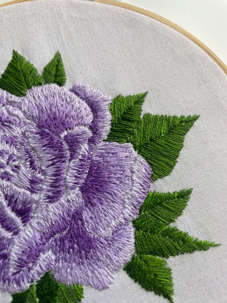 Peony Embroidery Pattern - Etsy
