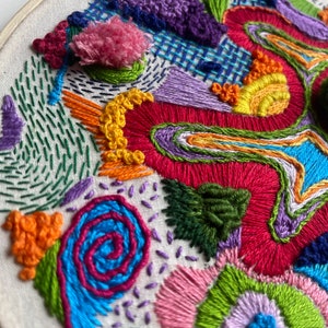 Abstract Embroidery Art - Etsy