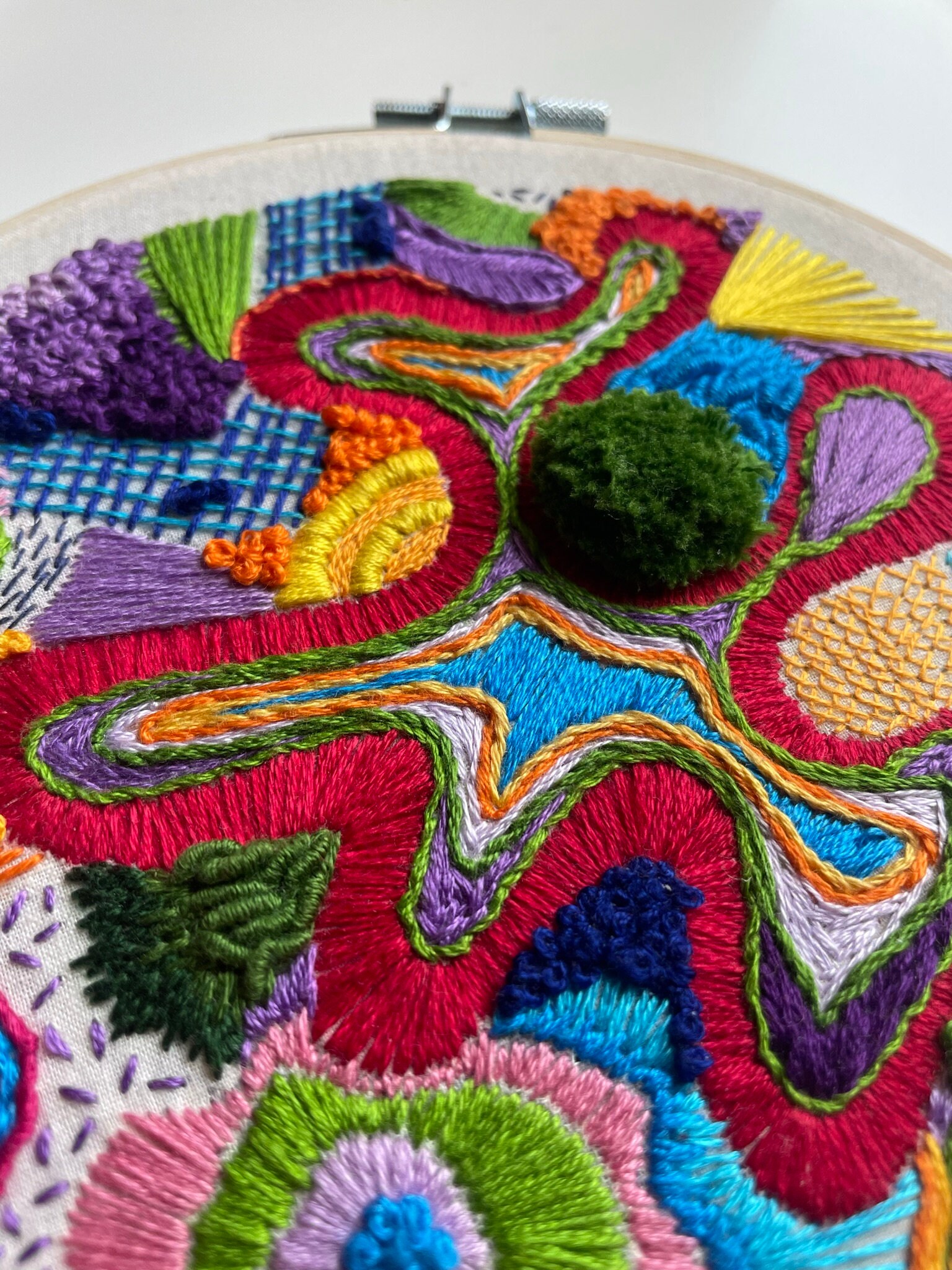 Abstract Embroidery Art - Etsy