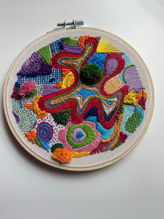 Abstract Embroidery Art - Etsy