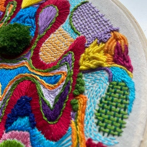 Abstract Embroidery Art - Etsy