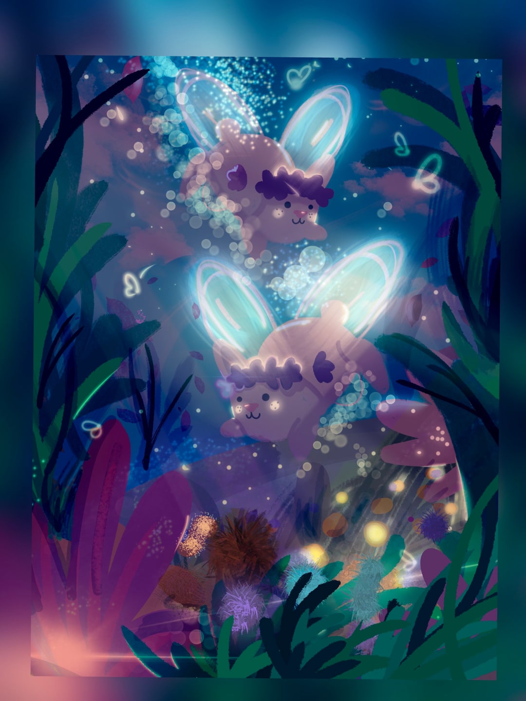 Bunny Fairy Print Kawaii Art Prints Fairy Clipart Cute - Etsy
