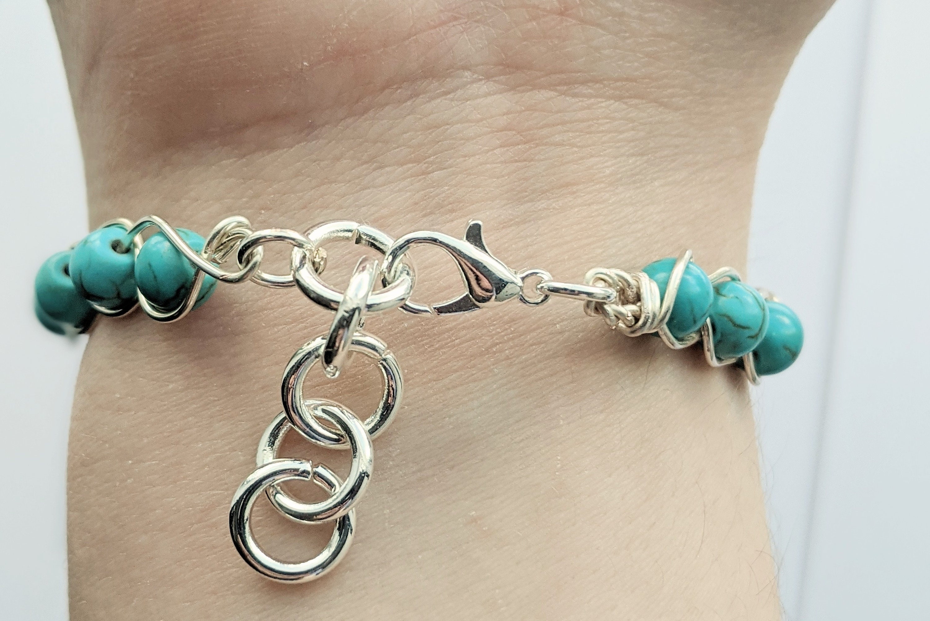 Turquoise Wire Beaded Bracelets - Etsy