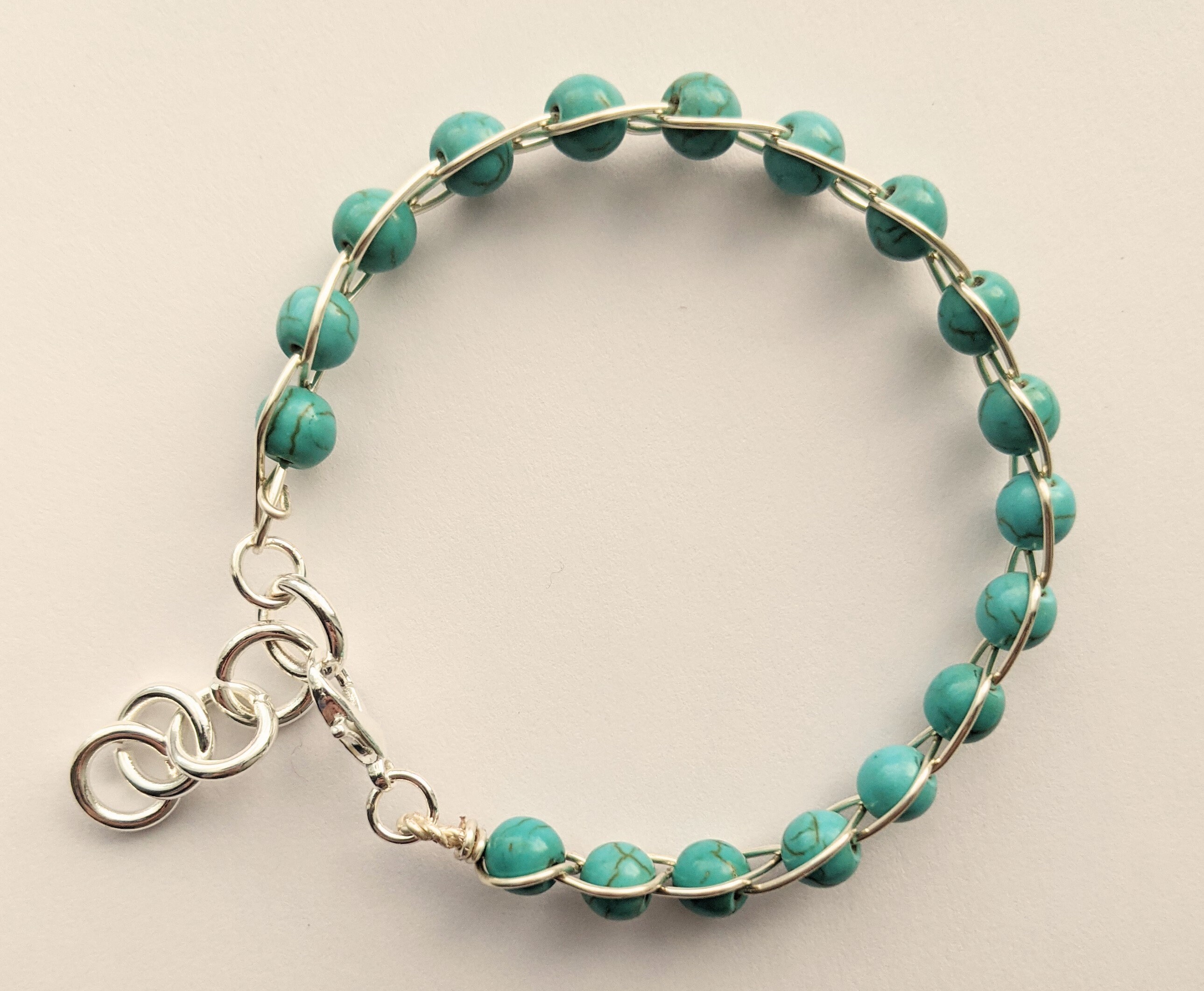 Turquoise Wire Beaded Bracelets - Etsy