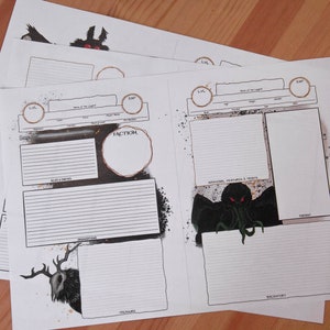 Cryptid Character Sheet Dnd: Mothman, Fresno Nightcrawlers, Cthulhu ...