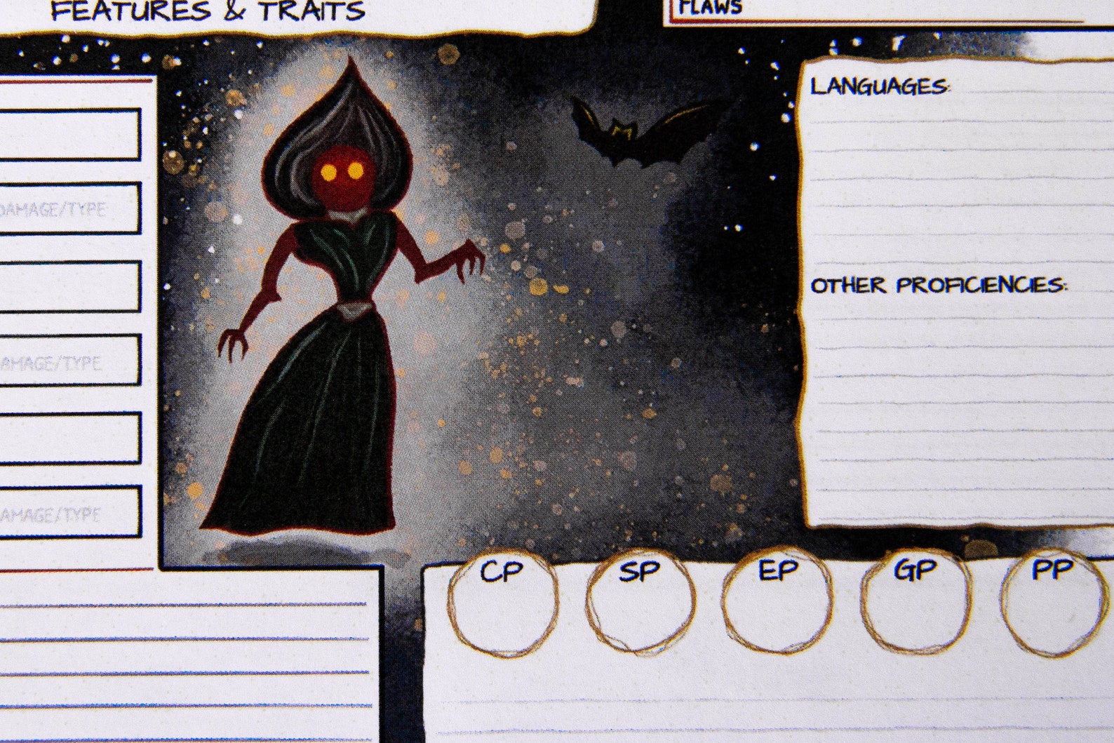 Cryptid Character Sheet Dnd: Mothman Fresno Nightcrawlers - Etsy