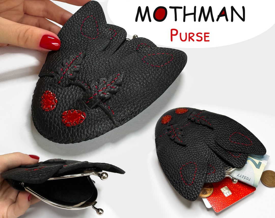 Mothman Coin Purse Cryptid Leather Wallet - Etsy