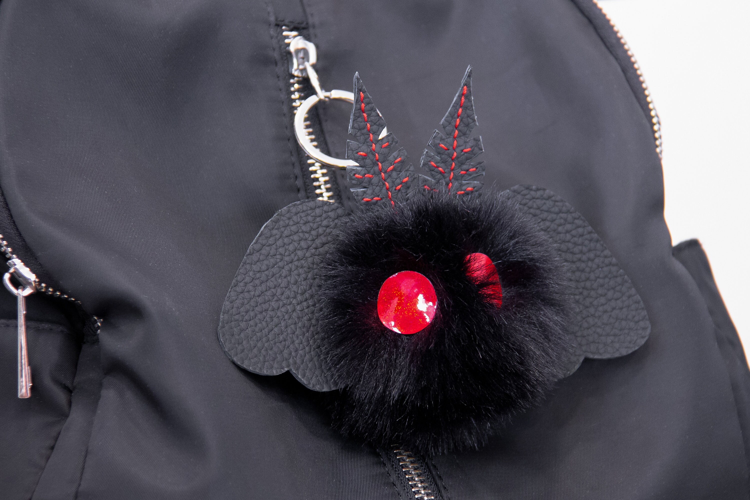 Mothman Plush Keychain Leather Accessorie With Cryptid Faux | Etsy