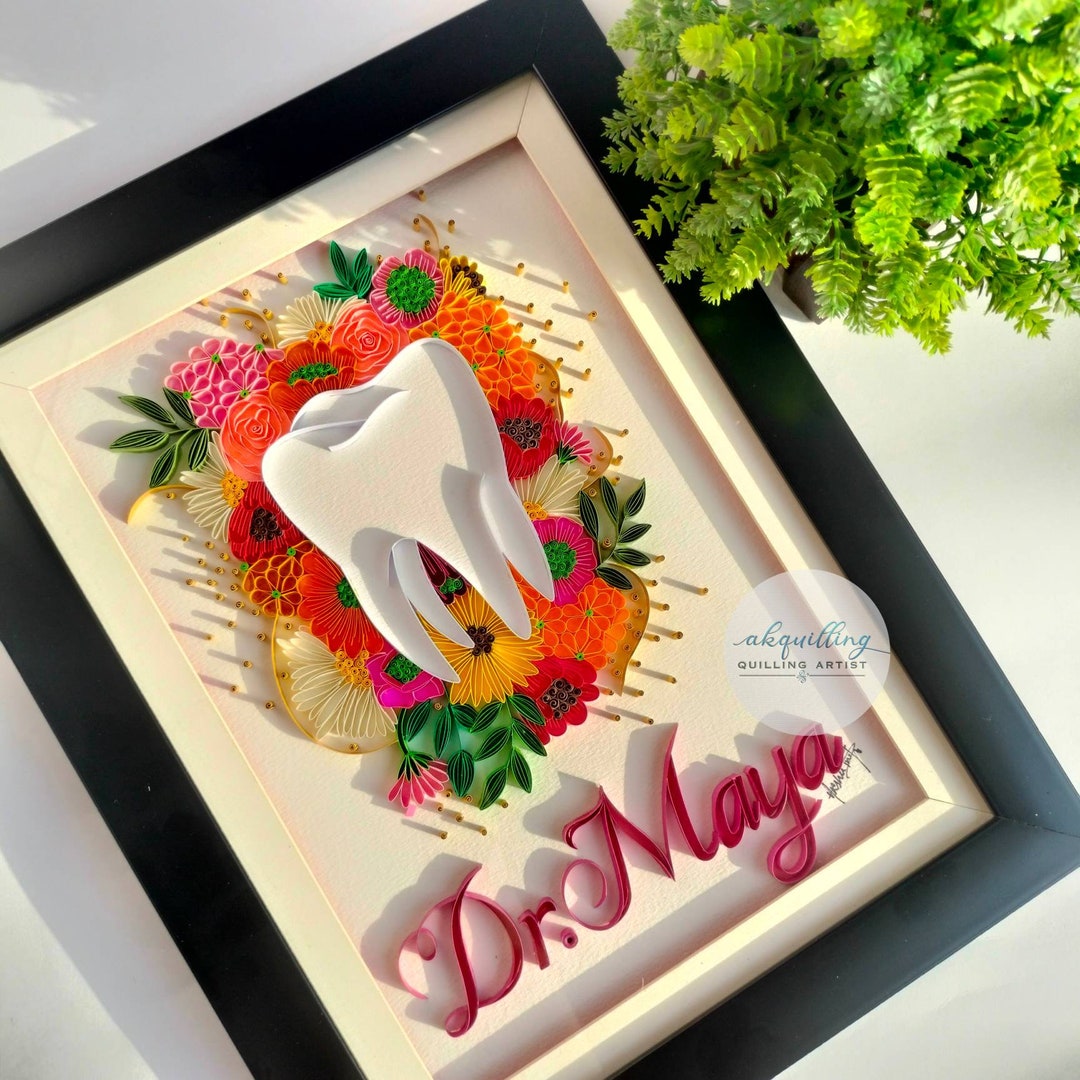 Quilling Nameplate for Doctors - Etsy