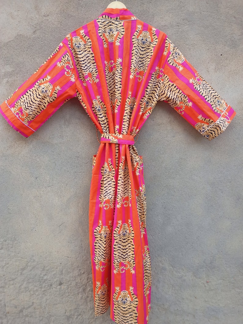 New Animal Print Kimono Robe Indian Soft Cotton Kimono - Etsy