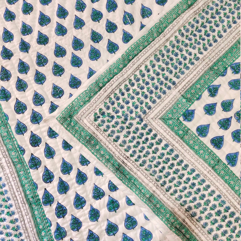 Indian Block Print Quilt - Etsy