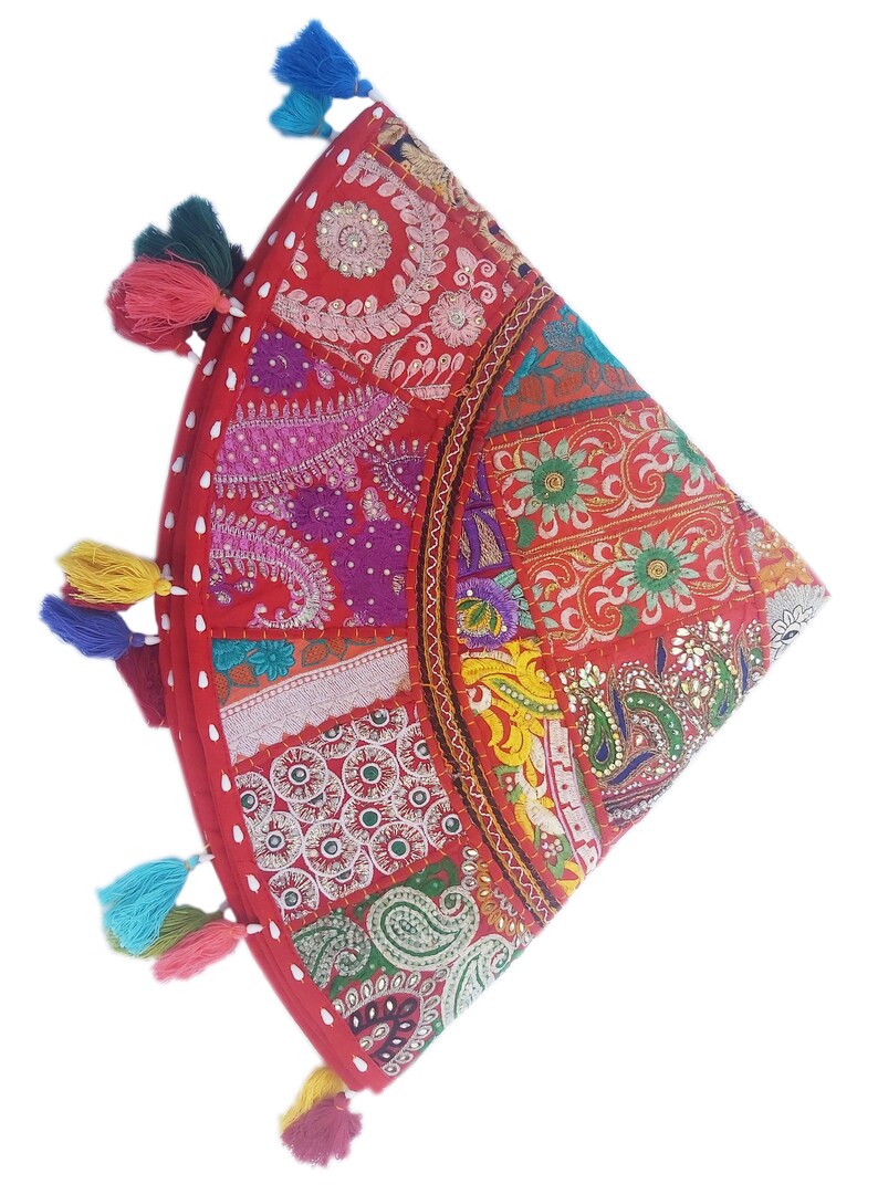 Handmade Decorative Pouf Ottoman Indian Hand Embroidered Pouf - Etsy