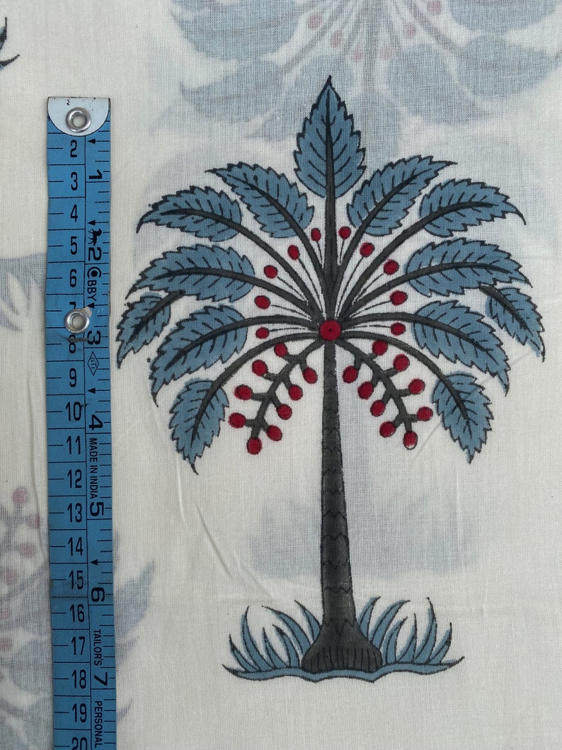 Tree Printed Fabric Indian Cotton Fabric Soft Cotton Fabric - Etsy