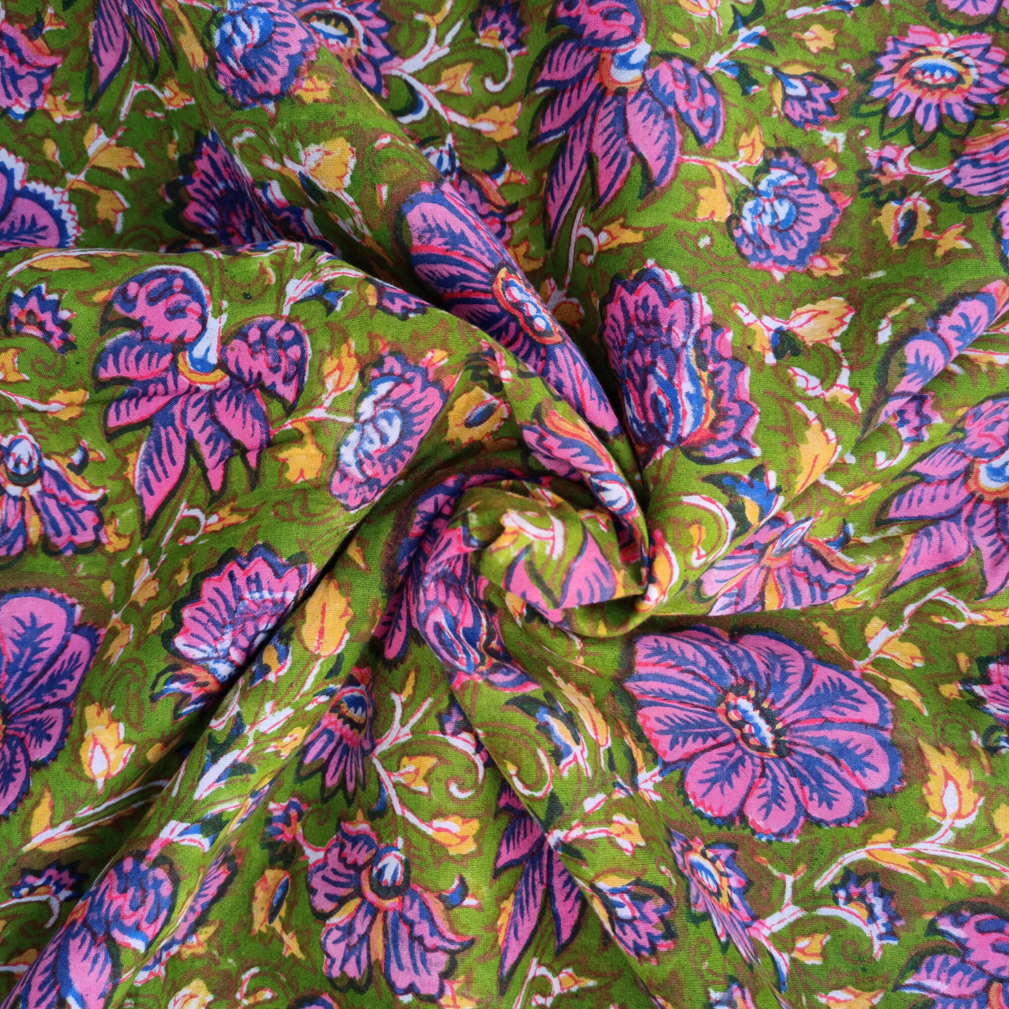 New Border Design Fabric by the Yard Indian Block Print - Etsy