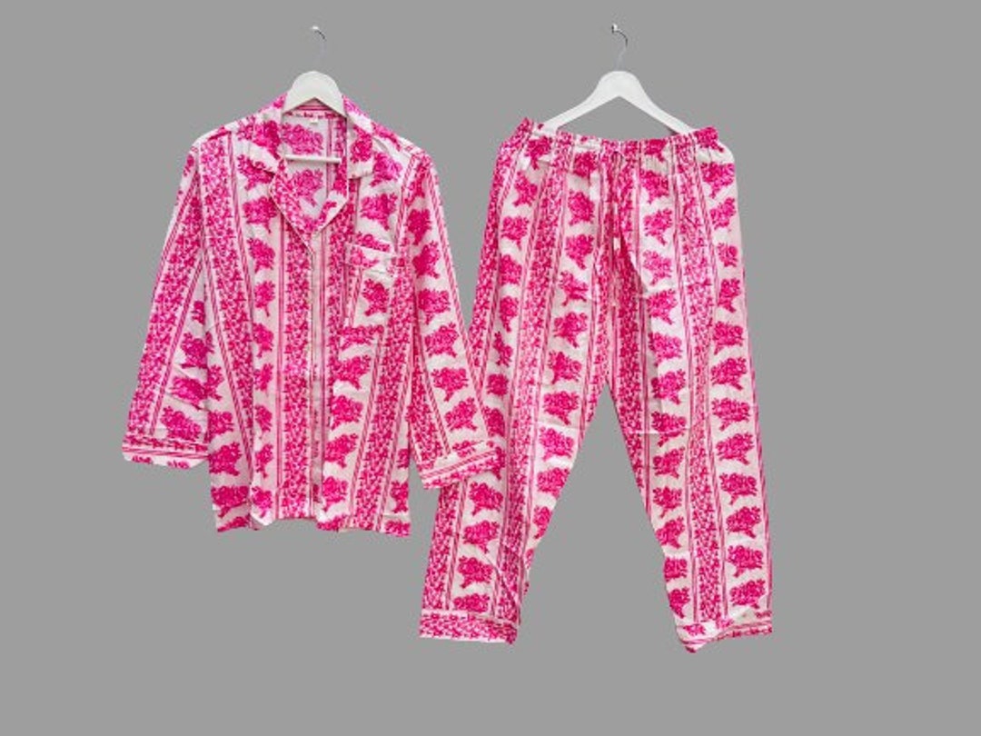 Indian Soft Cotton Pajama Set, Longewear Set, Bridal Party Pajamas ...