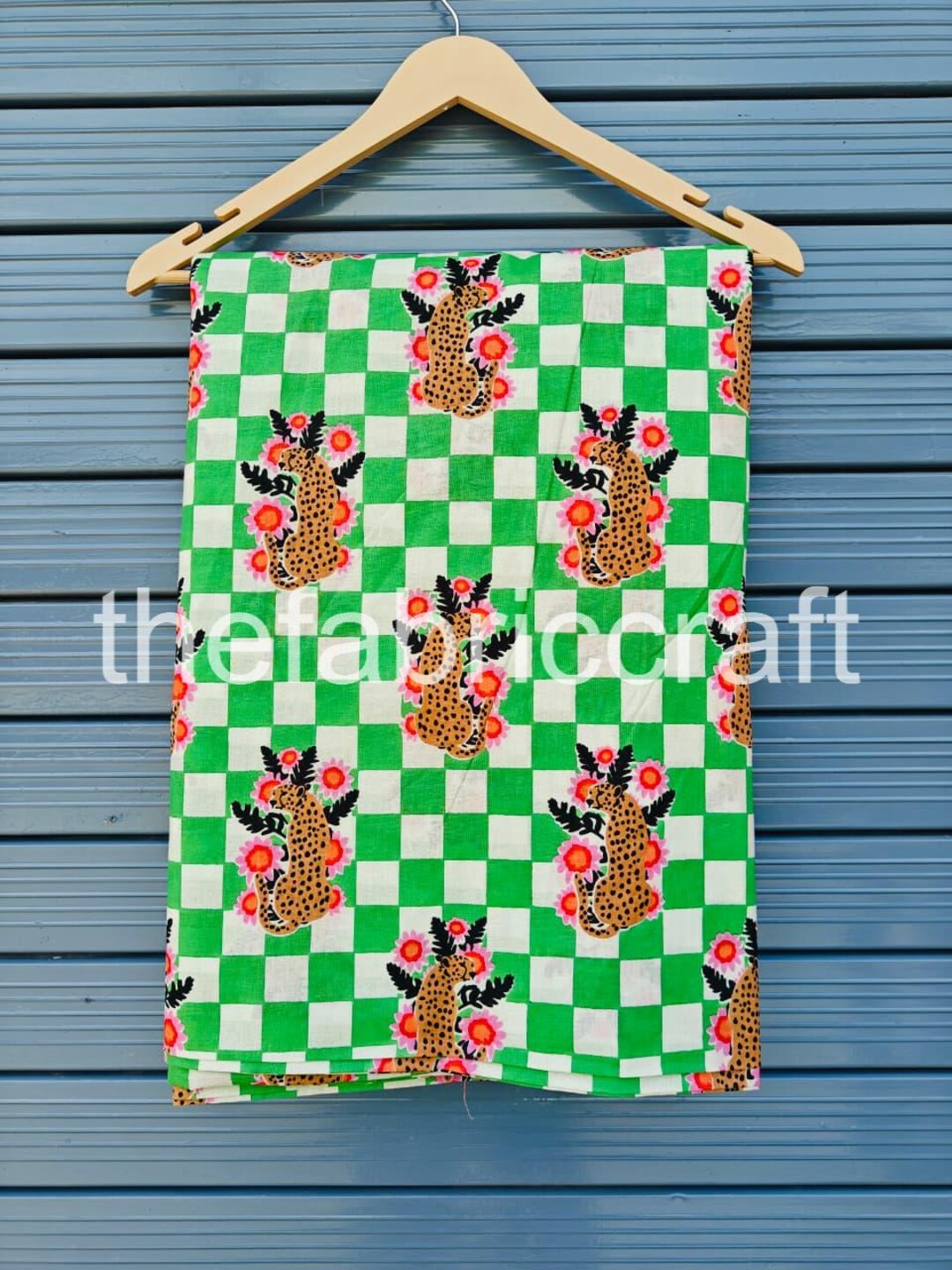 Tiger Block Print Cotton Fabric: Dressmaking, Quilting, Home Decor - Etsy