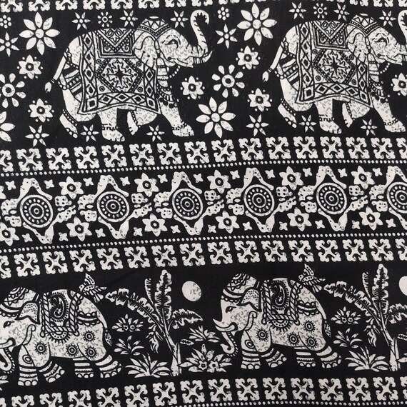 Indian Elephant Print Fabric