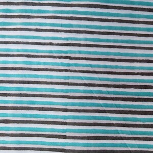 Stripe Design Block Print Fabric Indian Cotton Fabric Sewing - Etsy