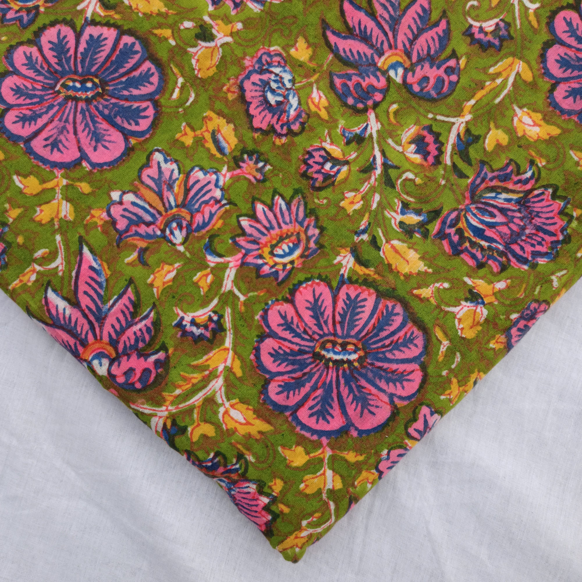 New Border Design Fabric by the Yard Indian Block Print - Etsy