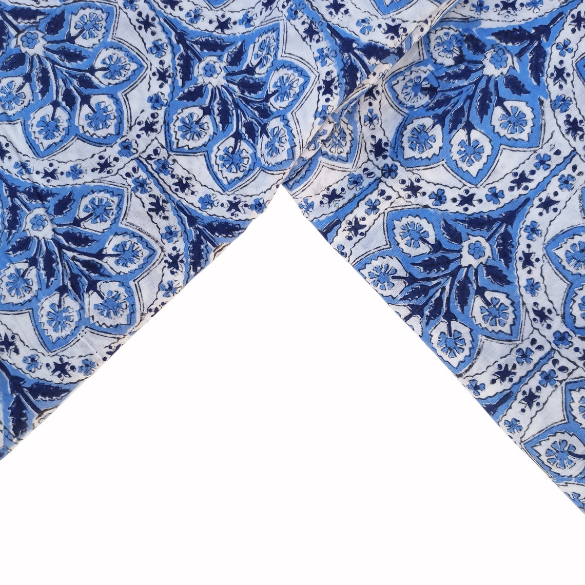 Beautiful Floral Print Fabric Block Print Fabric Cotton - Etsy