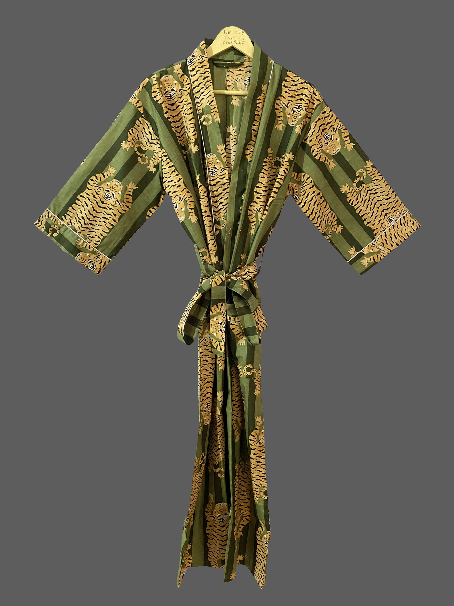 New Animal Print Kimono Robe, Indian Soft Cotton Kimono, Japanese ...