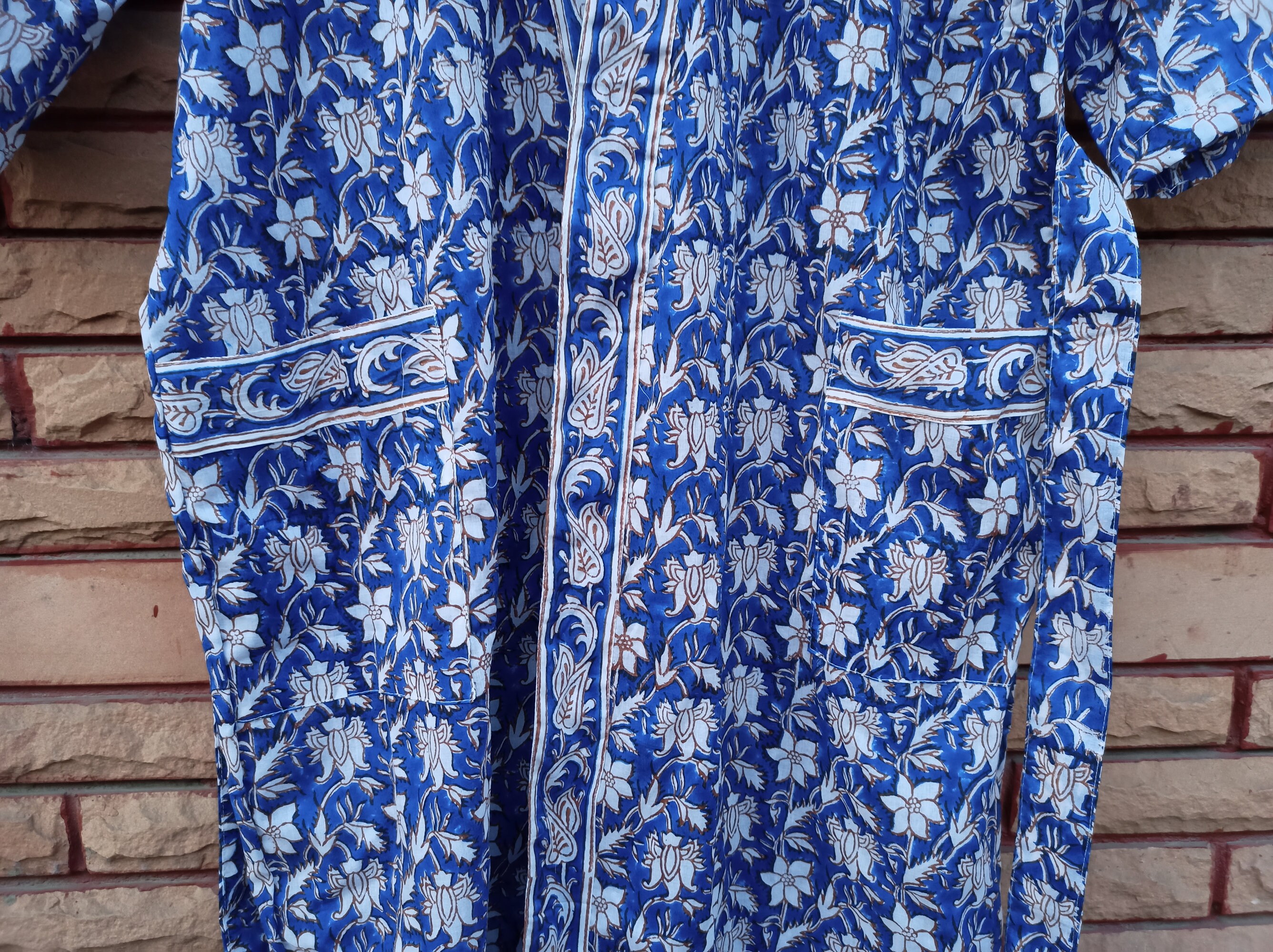 Floral Print Block Print Cotton Kimono Robes Japanese Kimono - Etsy