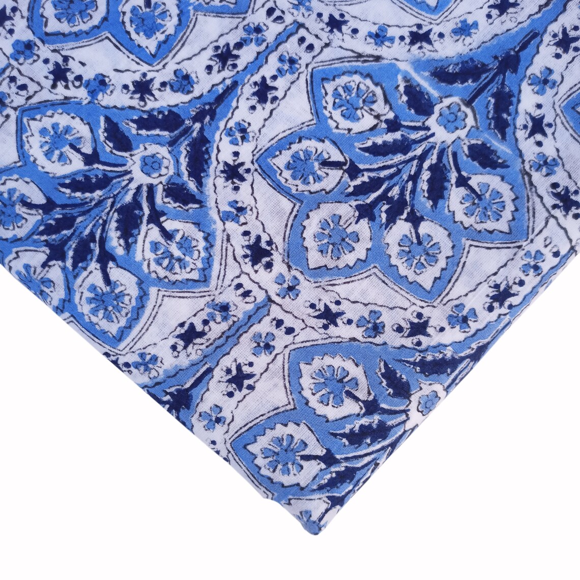 Beautiful Floral Print Fabric Block Print Fabric Cotton | Etsy