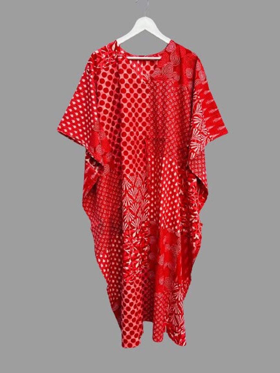 Floral Block Print Cotton Kaftan Dress: Soft Indian Caftan - Etsy