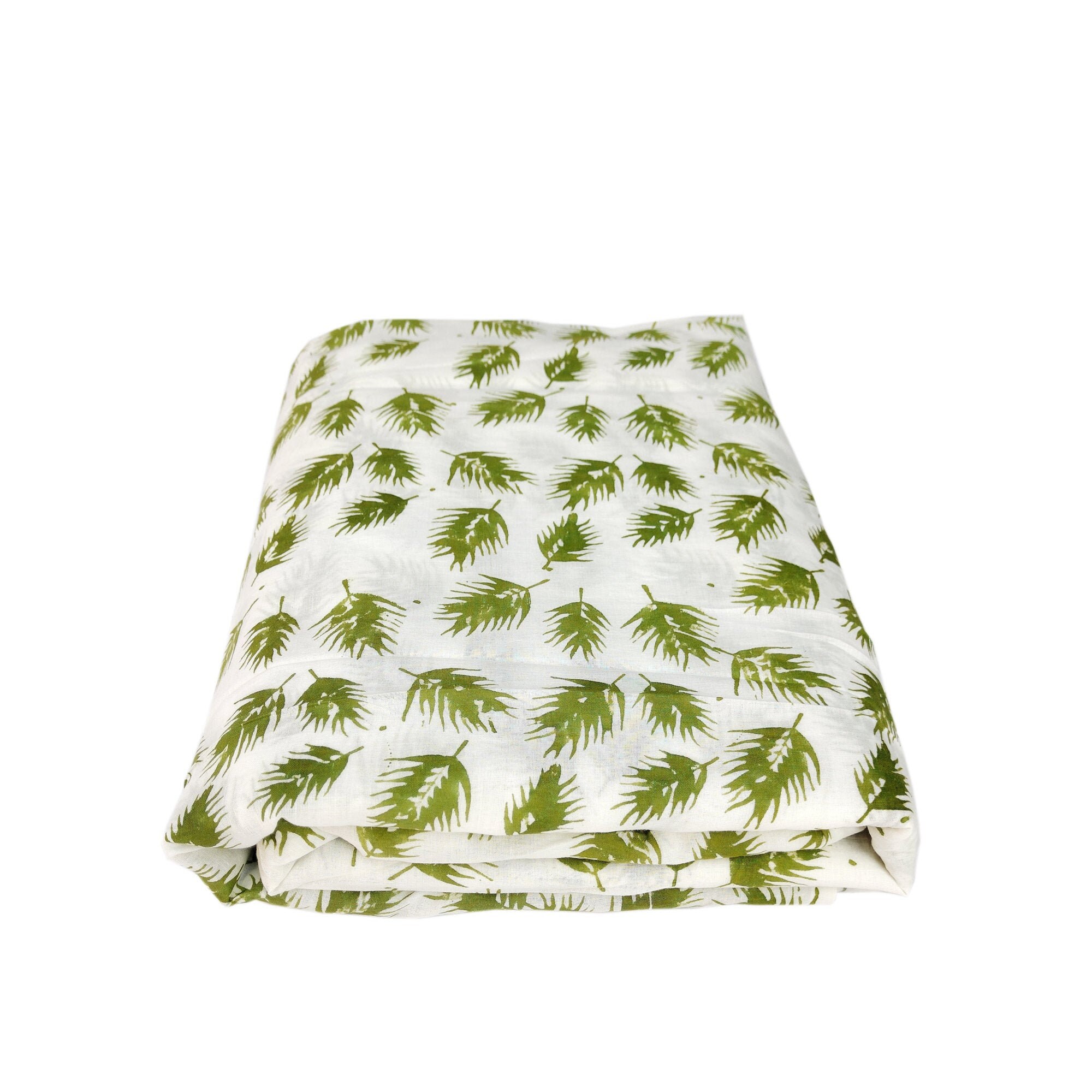 Green Leaf Print Block Print Fabric Cotton Fabric Indian - Etsy