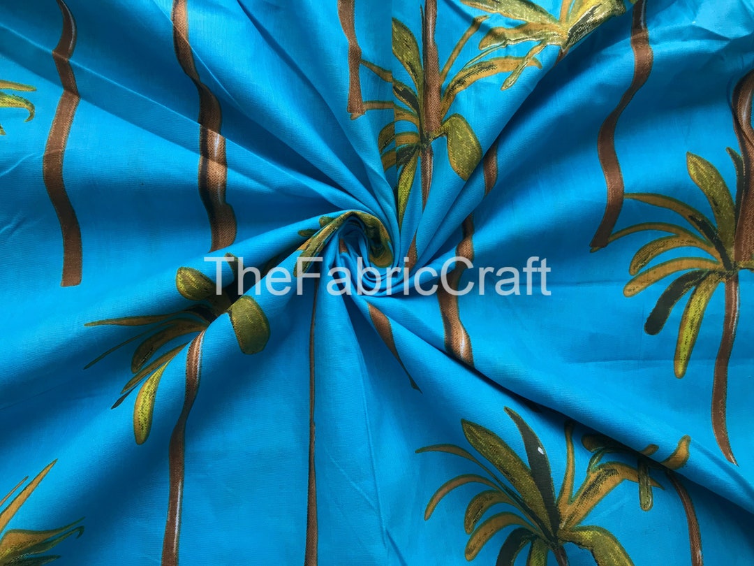 Handmade Tree Print Cotton Fabric, Indian Block Print - Etsy