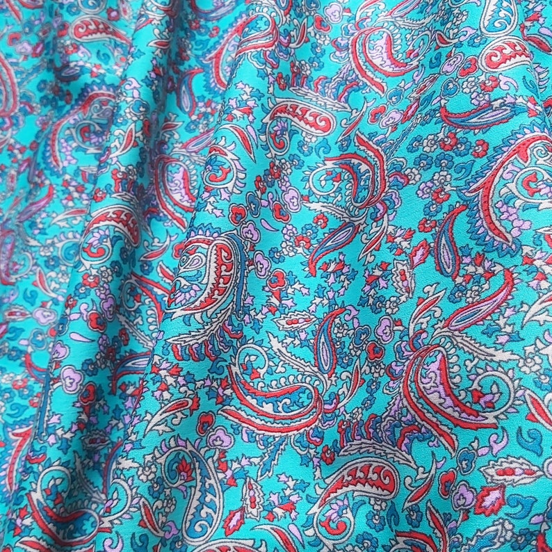 Tela de seda crepé turquesa tela de vestir tela de seda - Etsy España