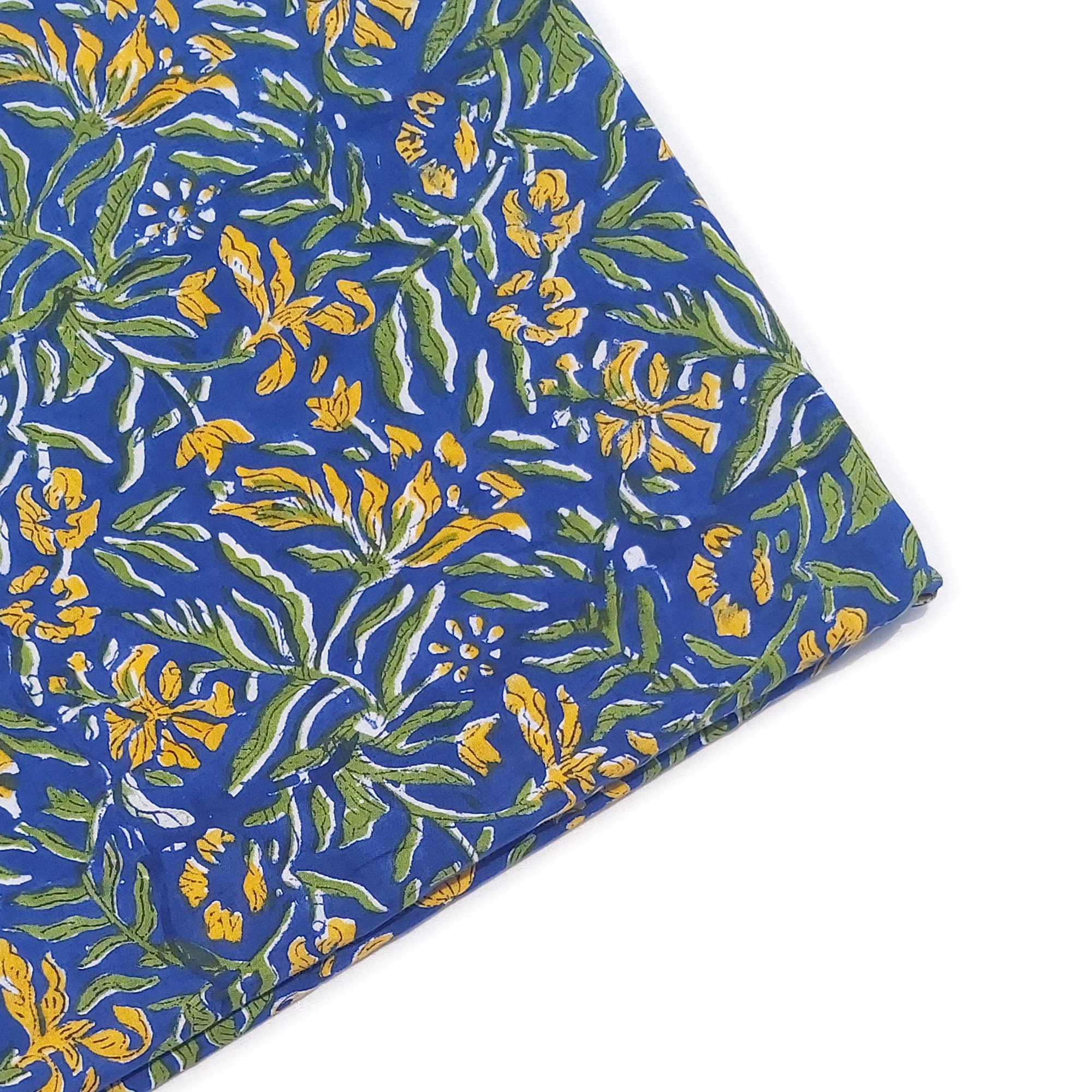 New Floral Print Block Print Fabric India 100% Soft Cotton - Etsy