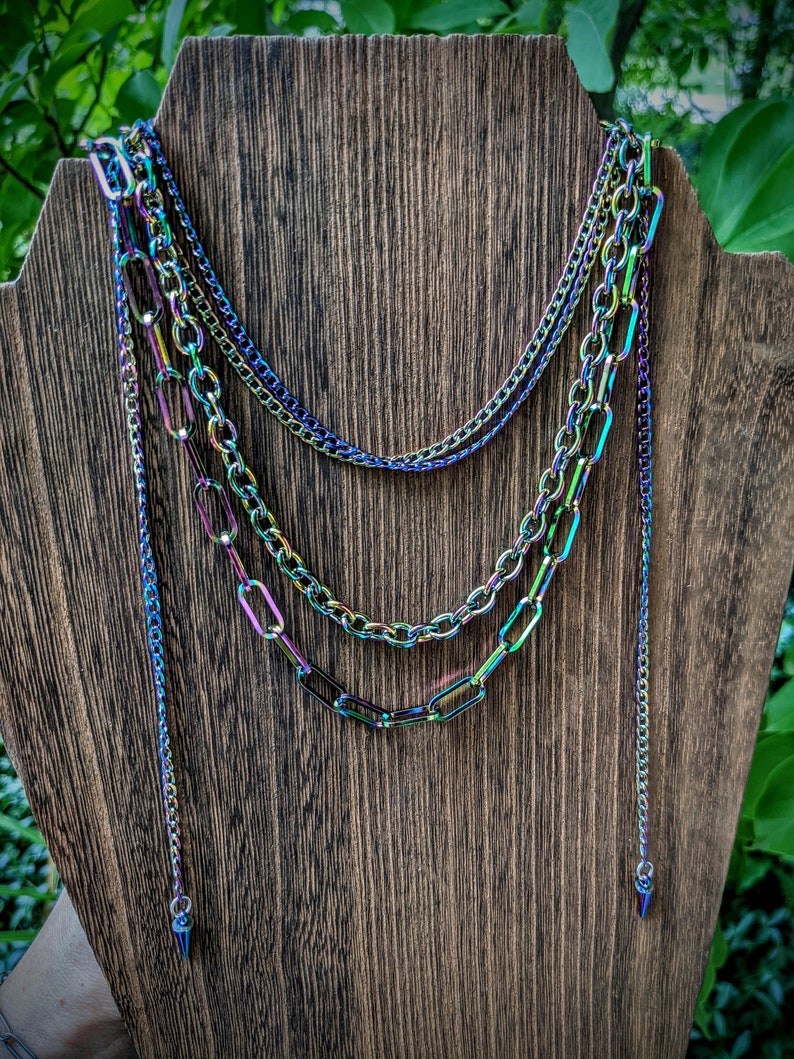 Hip Drip Chain Midnight Aura rainbow - Etsy