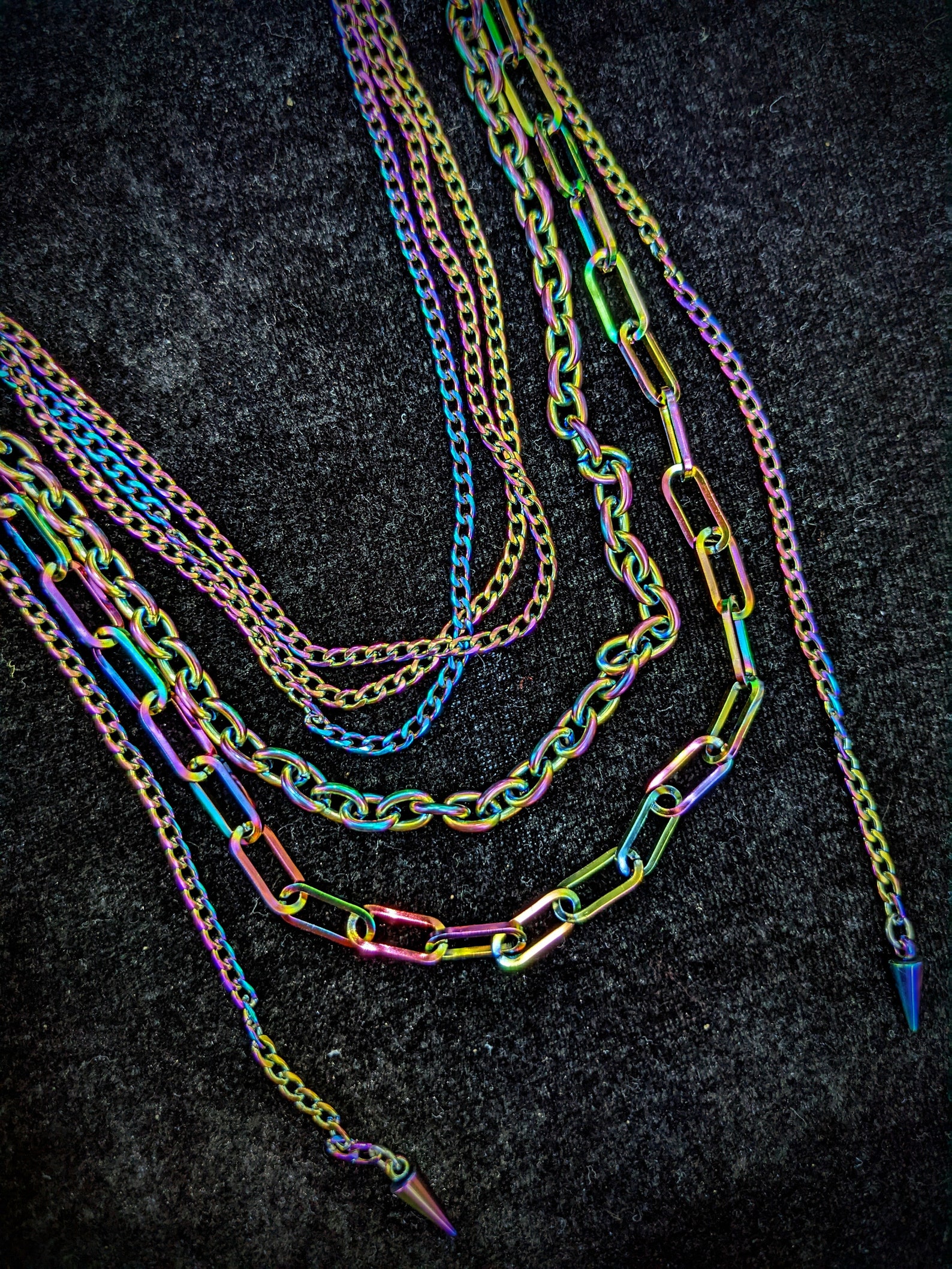 Hip Drip Chain Midnight Aura rainbow - Etsy