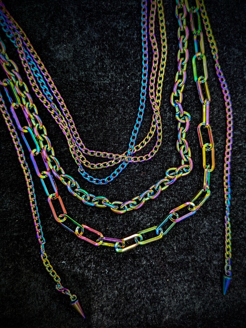 Hip Drip Chain Midnight Aura rainbow - Etsy