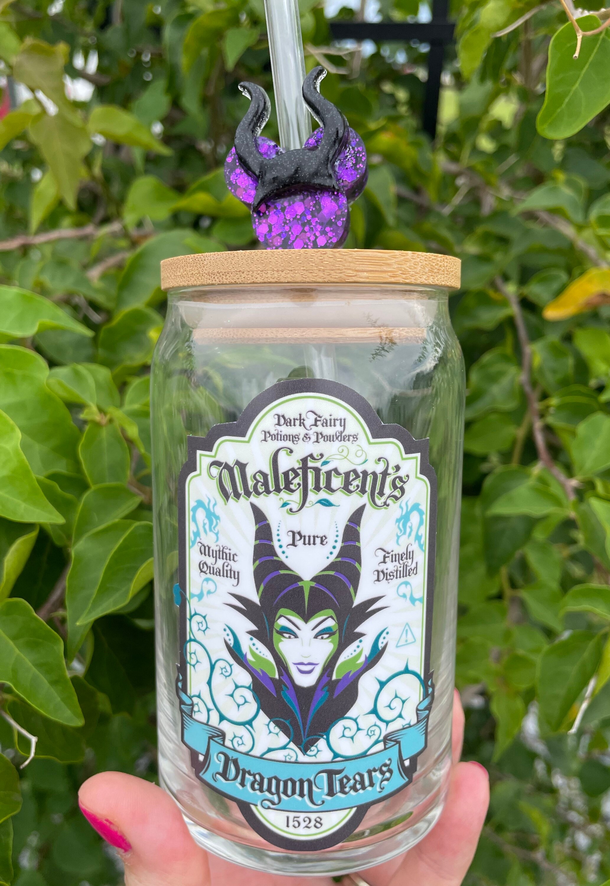 Maleficent Villain Halloween Coffee Cocktail Can Glass Cup - Etsy