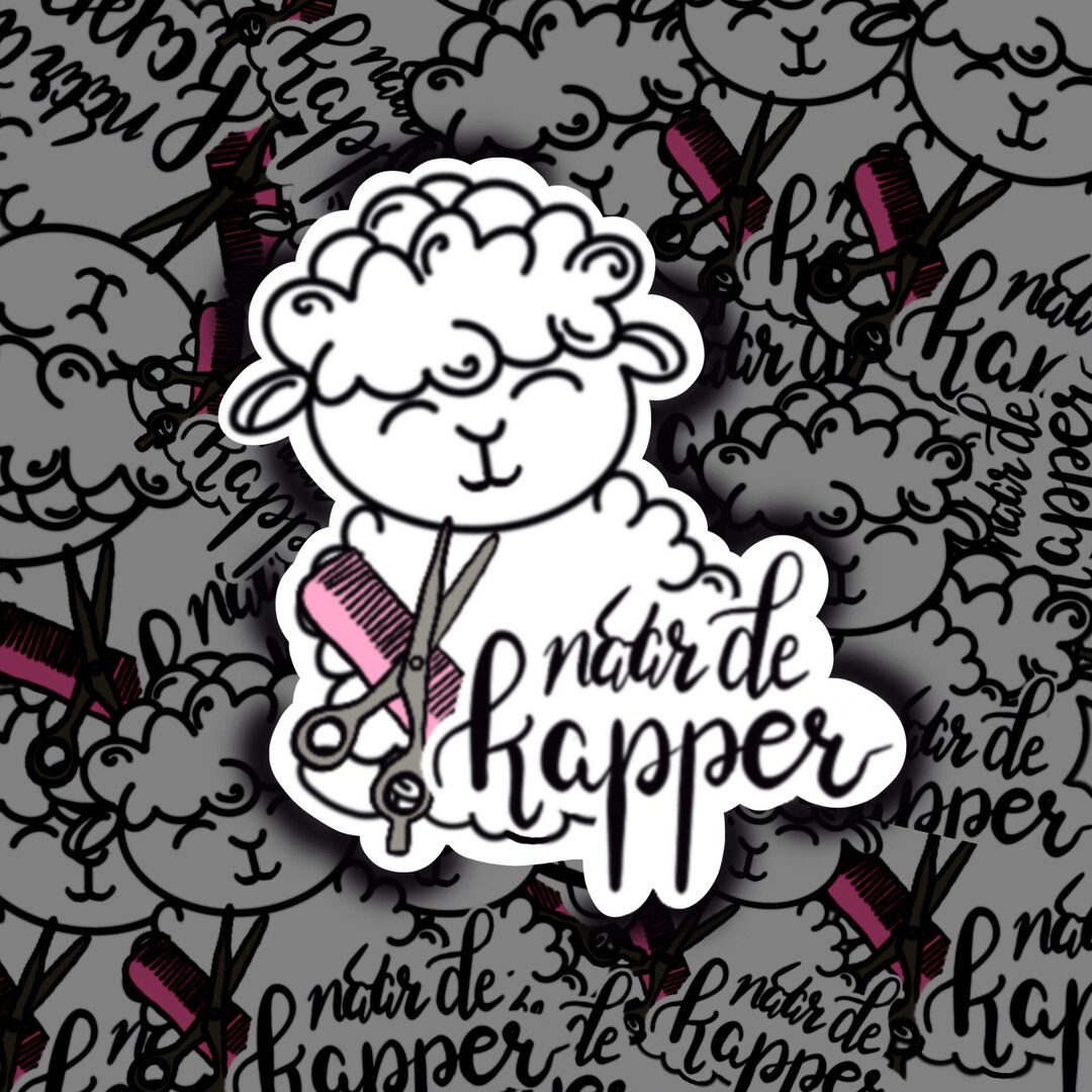 Woolly the Sheep, Naar De Kapper, Kapper, Hairstyliste, Sticker, Haar ...