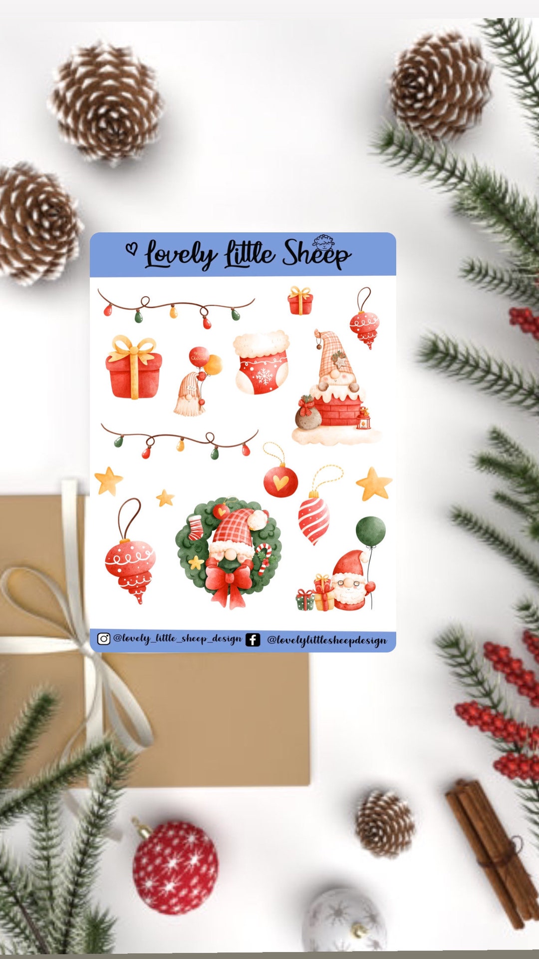 Digital Planner Christmas Stickers Christmas JPG PDF PNG STUDIO3 Cute ...