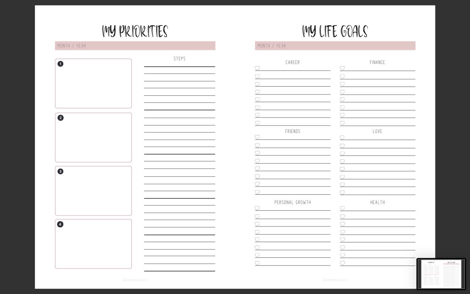 Digital Planner Inserts My Life Planner Download Prints - Etsy