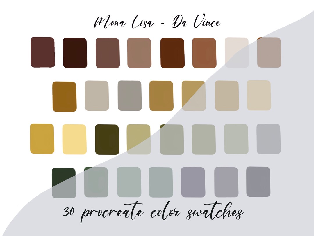 Digital Mona Lisa Leonardo Da Vinci Art Color Palette Digital Download ...