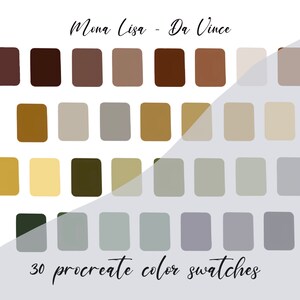 Digital Mona Lisa Leonardo Da Vinci Art Color Palette Digital Download ...
