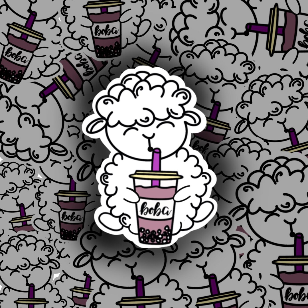 Woolly the Sheep Boba Tea Set A Boba Drinken Drink - Etsy