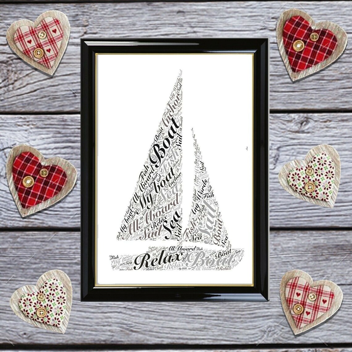 Personalised Sail Boat Sailing Word Art Love Birthday Gift - Etsy