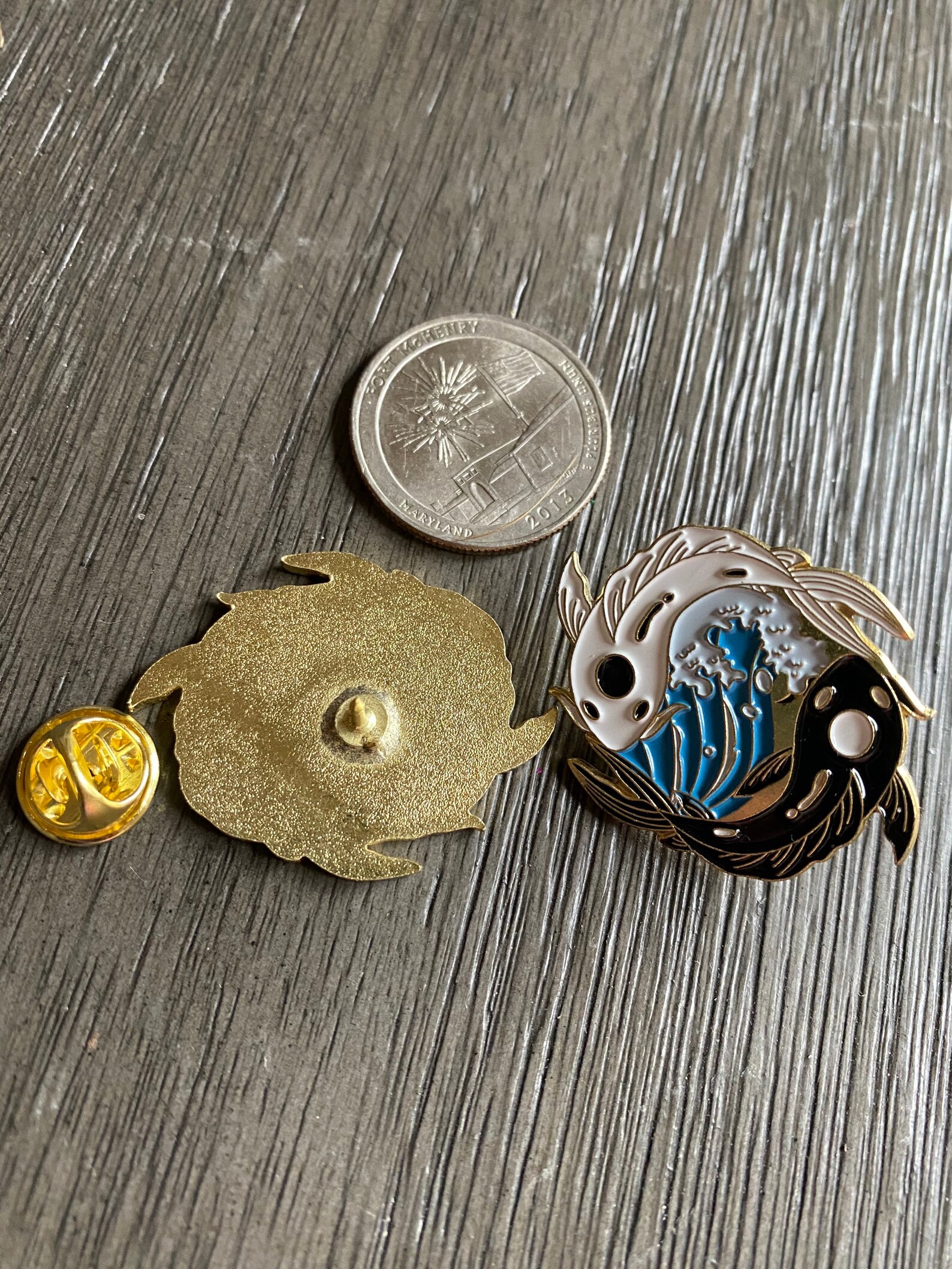 Yin Yang Pin Cat Yin Yang Koi Yin Yang Koi Fish Enamel Pin - Etsy