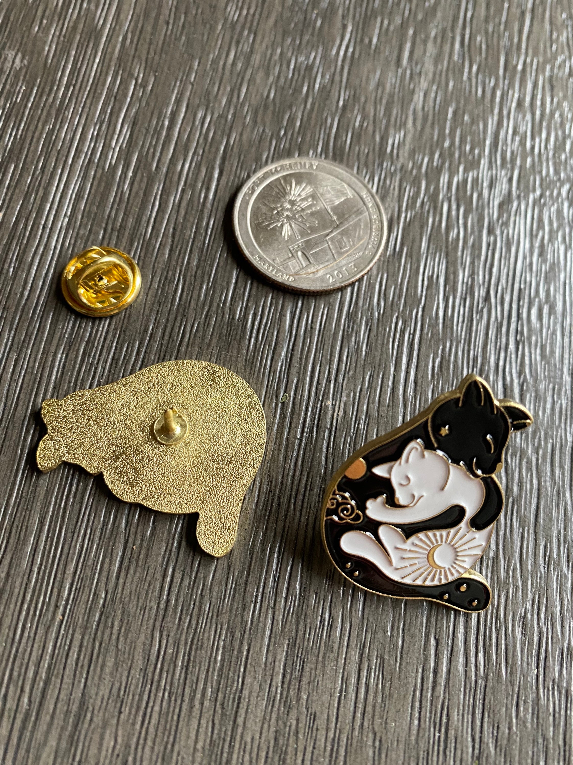 Yin Yang Pin Cat Yin Yang Koi Yin Yang Koi Fish Enamel Pin - Etsy