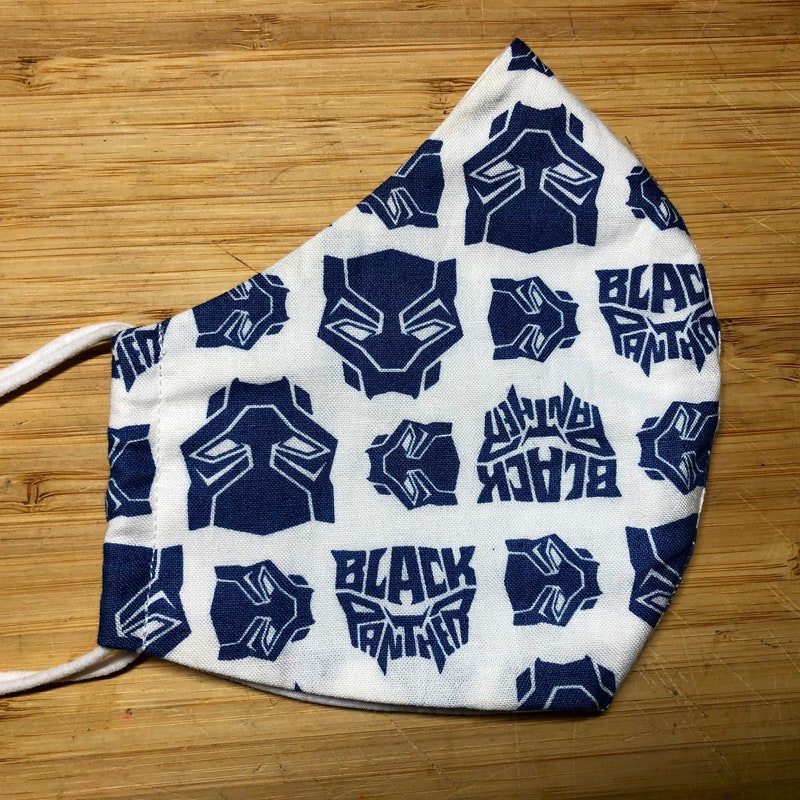 Black Panther Face Mask - Etsy